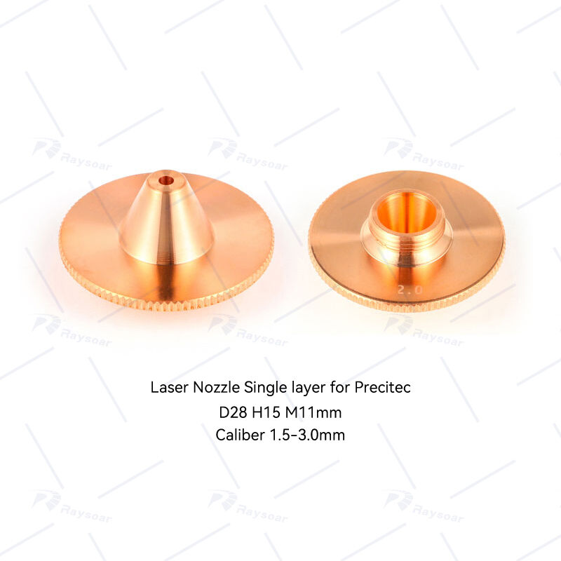 Laser Cutting Nozzle D28*H15*M11mm for Precitec – Industrial-Grade Precision Optics, M11*0.75 Thread